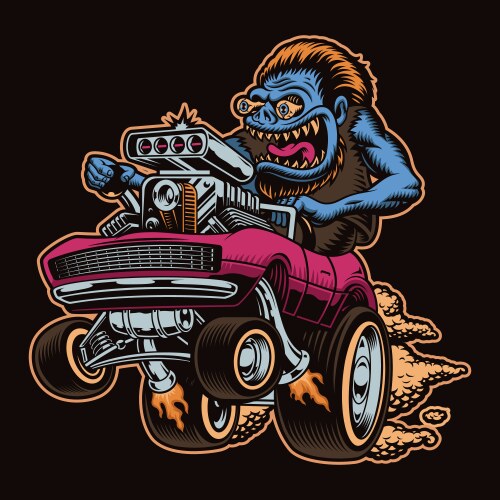 Cartoon Hot Rods Vector Images (over 1,200)