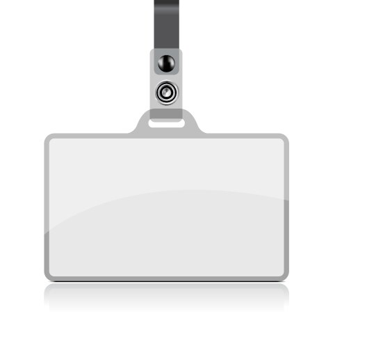 Name tag badge id card member entry identify info Vector Image