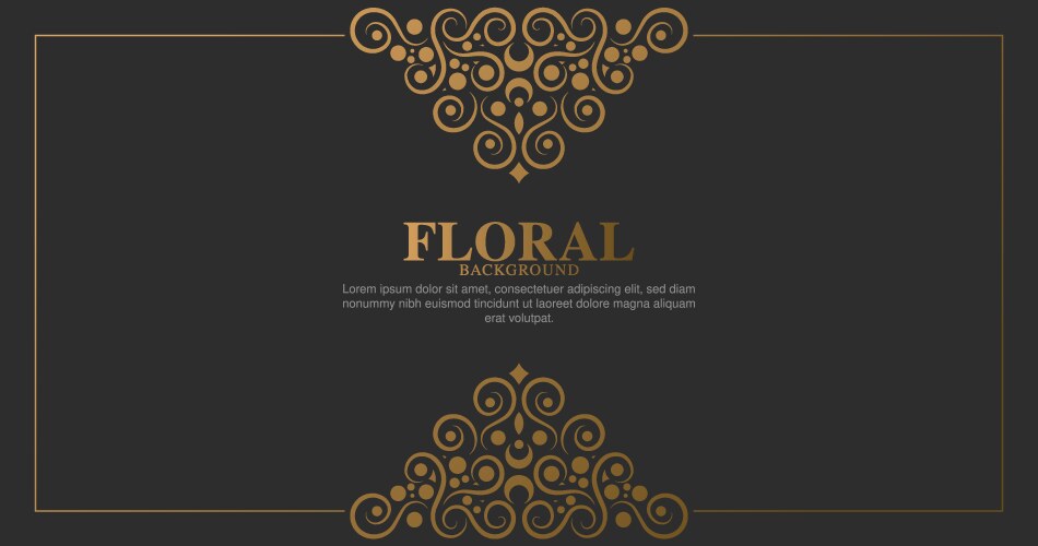 Elegant gold decorative frame design background Vector Image