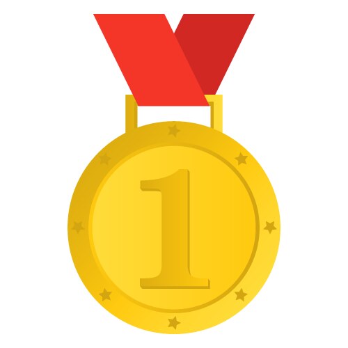 Winner medal Royalty Free Vector Image - VectorStock