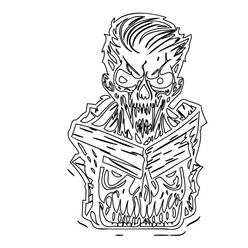 Zombie Outline Vector Images (over 4,400)