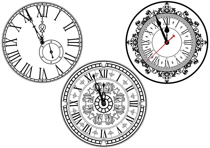 Retro street clock Royalty Free Vector Image - VectorStock