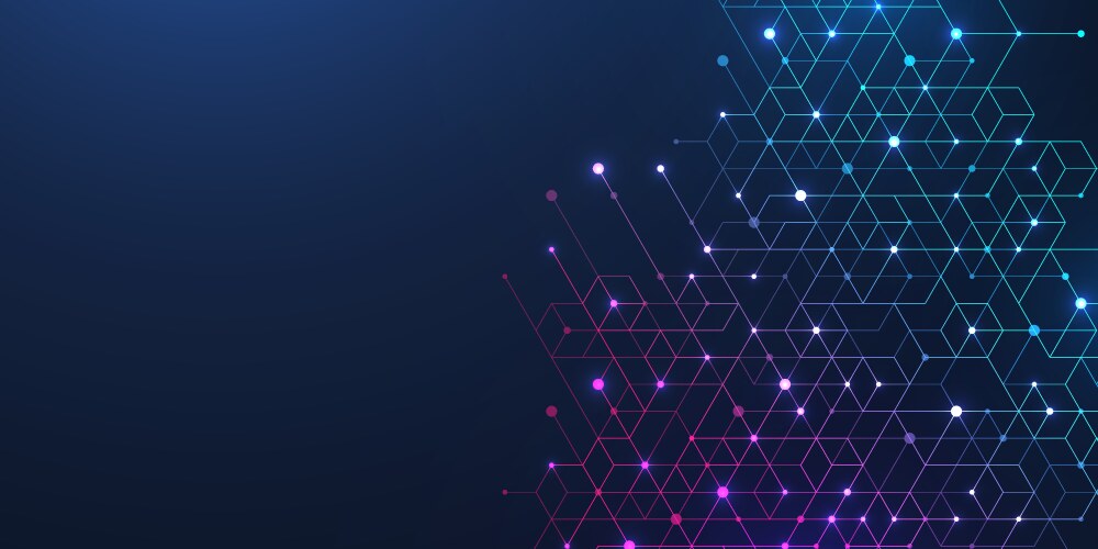 Technology Abstract Lines And Dots Connect Vector Image