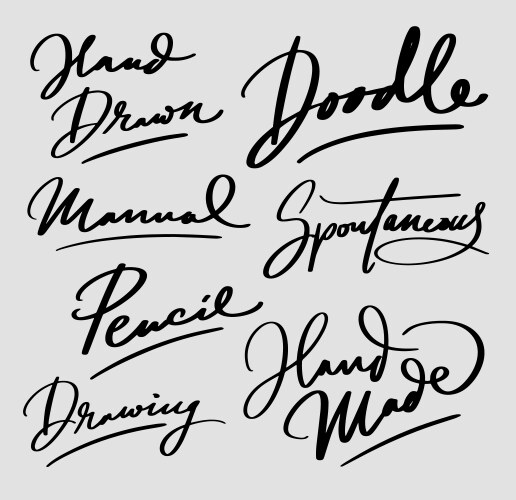 Calligraphic hand written uppercase alphabet Vector Image