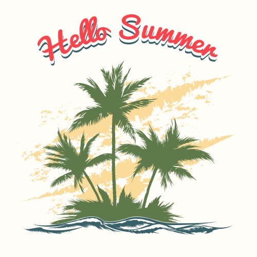Summer beach Royalty Free Vector Image - VectorStock