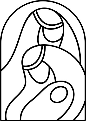 Mary and joseph black white Vector Images & Graphics for Commercial Use ...