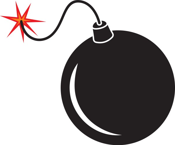 Underwater old bomb on the chain Royalty Free Vector Image