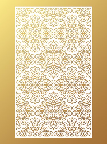 Seamless die cut decorative pattern template Vector Image