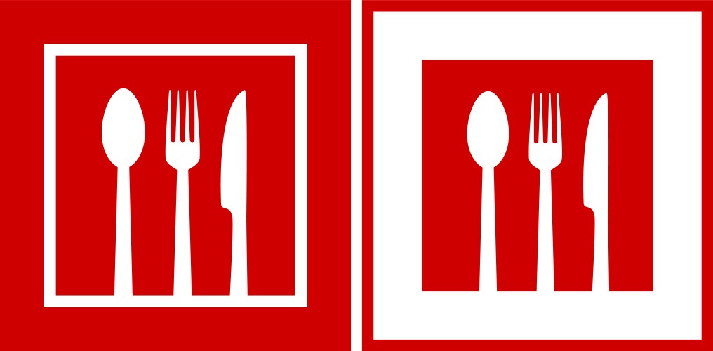 Red icon with chef hat Royalty Free Vector Image