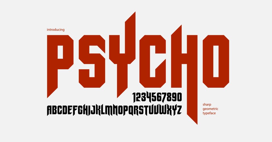 Sharp and bold tall display italic font for logo Vector Image