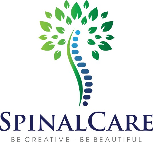 Spinal Care Logo - Anatomy & Support Vector Image