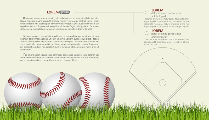 Baseball design elements Royalty Free Vector Image