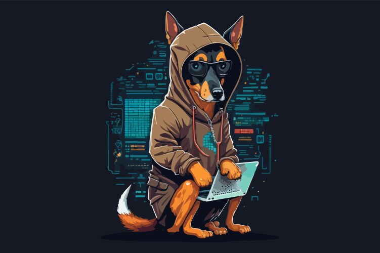 Cat hacker Royalty Free Vector Image - VectorStock Cat hacker Royalty Free Vector Image - VectorStock