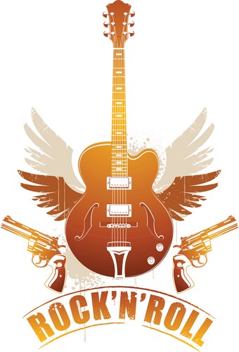Rock n roll image Royalty Free Vector Image - VectorStock