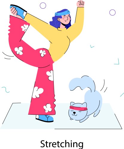 Stretching Royalty Free Vector Image - VectorStock