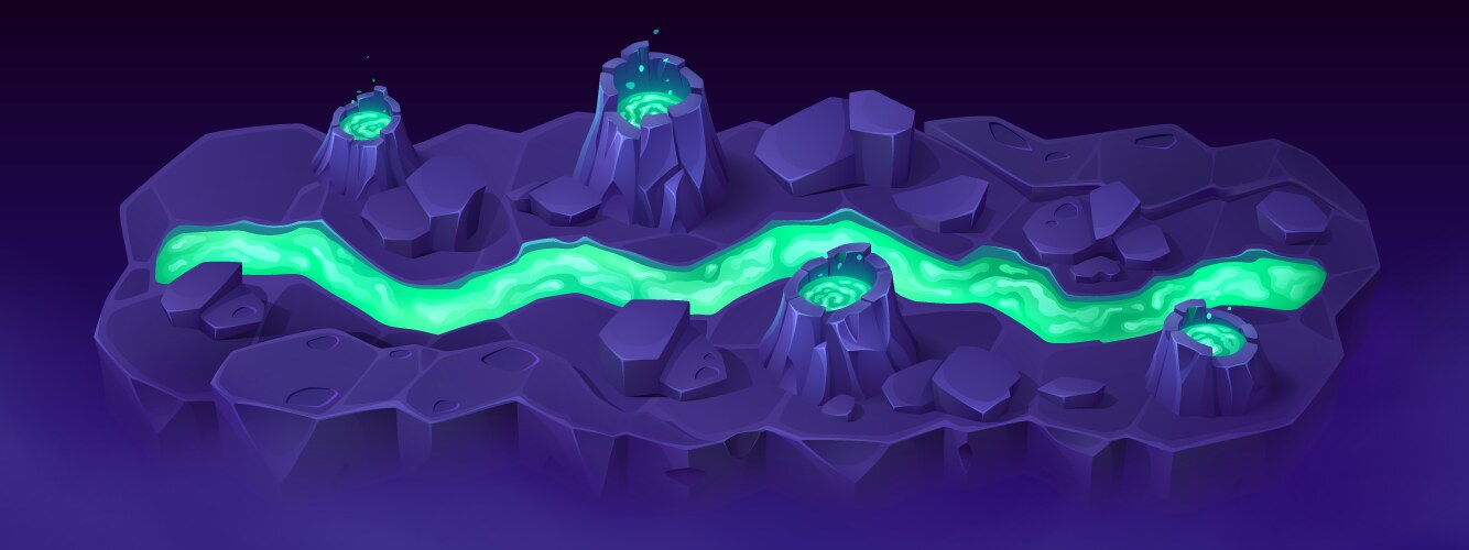 Island map for game level interface Royalty Free Vector