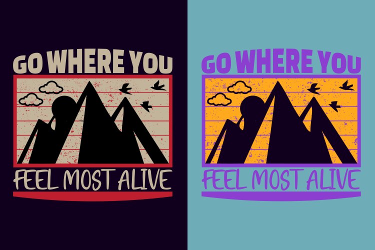 In the mountains there you feel free Royalty Free Vector