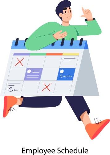 Employee schedule Royalty Free Vector Image - VectorStock