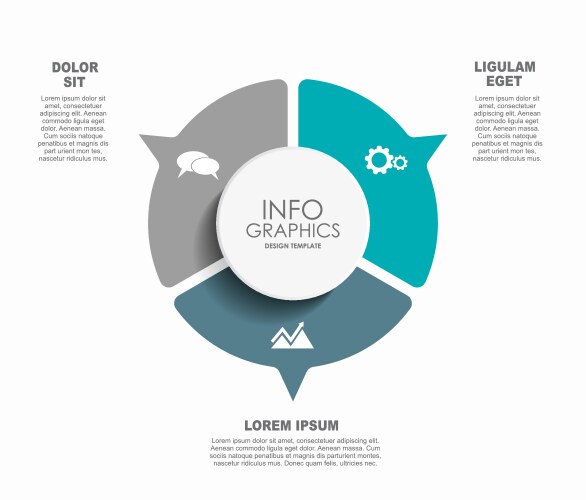 Pie chart concept with 8 parts template Royalty Free Vector