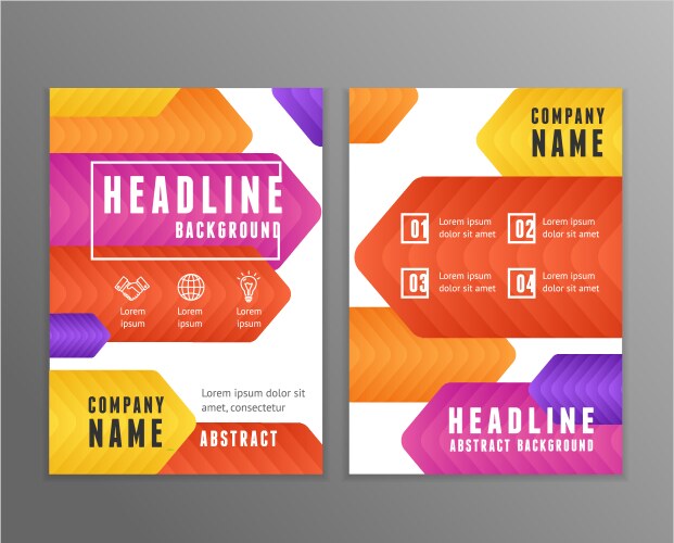 Professional business presentation design Vector Image