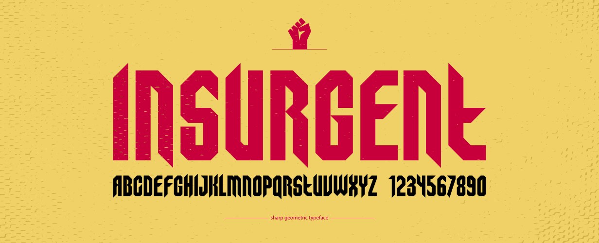 Sharp and bold gothic font for logo creation Vector Image