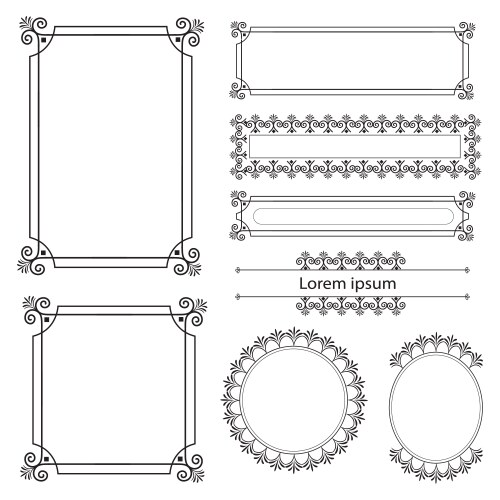 Decorative frame border Royalty Free Vector Image