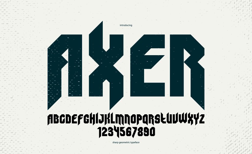 Sharp and bold display font for logo gothic or Vector Image