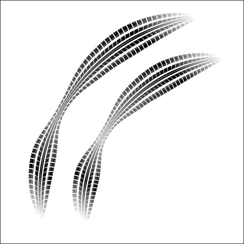 Set of seamless car tire tracks patterns isolated Vector Image