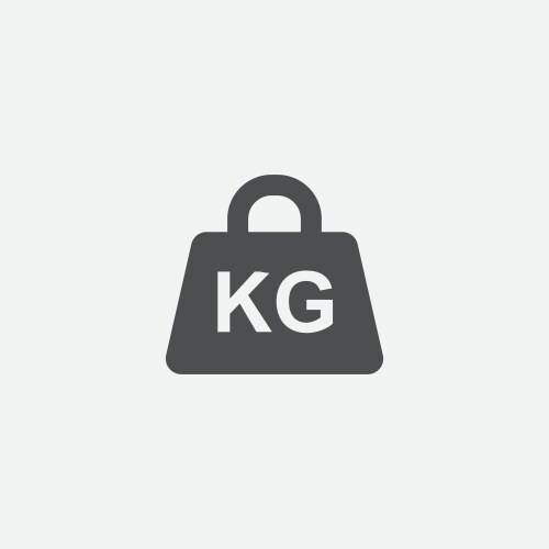Weight 1 kg icon isolated on white Royalty Free Vector Image