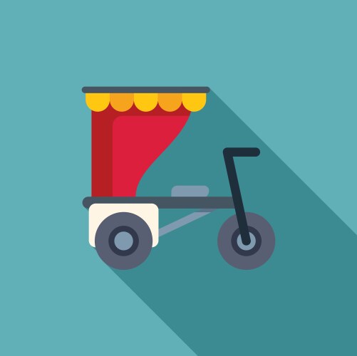Cycle rickshaw providing sustainable Royalty Free Vector