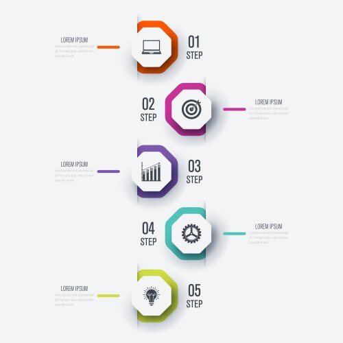 Timeline infographic Royalty Free Vector Image