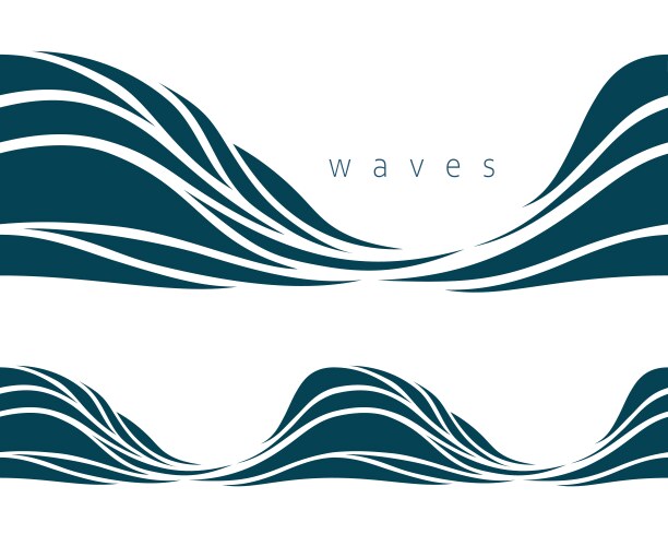 Seamless beautiful waves Royalty Free Vector Image