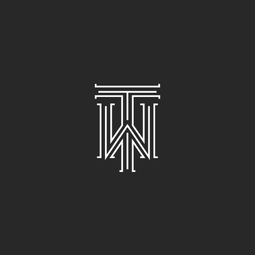 Two intersection letters oc logo monogram co Vector Image