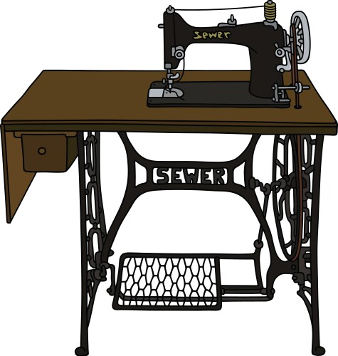 Sewing machine cartoon Vector Images & Graphics for Commercial Use ...