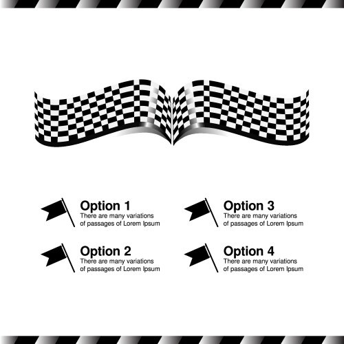 Checkered ribbons set Royalty Free Vector Image