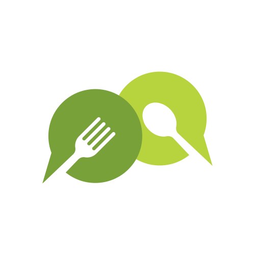 Spoon and fork restaurant logo design inspiration Vector Image