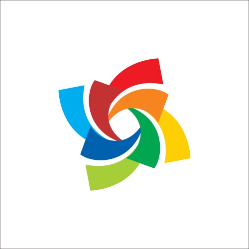 Spin circle technology logo Royalty Free Vector Image