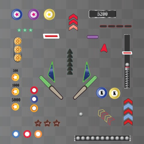 Retro 2d arcade game level map interface 16540011 Vector Art at ...