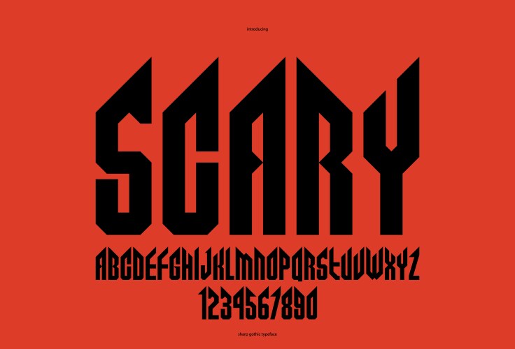 Bold futuristic comics display font for logos Vector Image