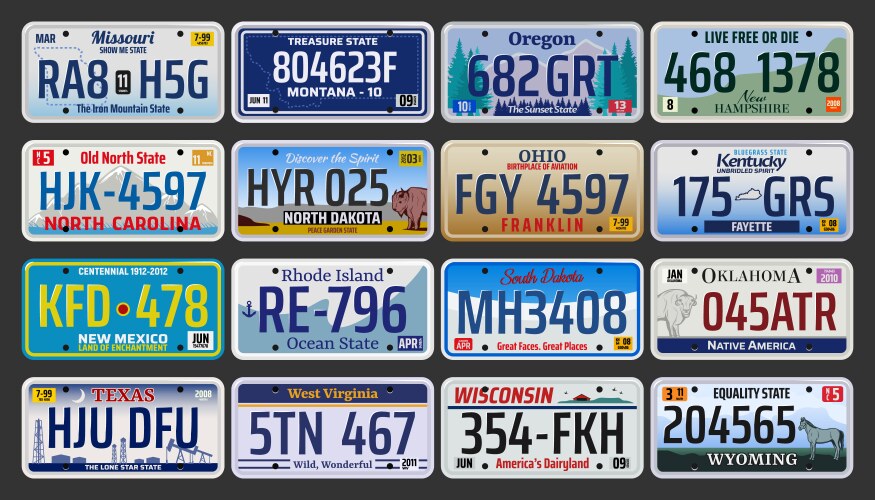 State Plates Vector Images (over 2,100)