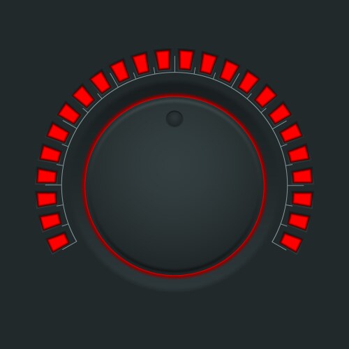 Modern volume knob button Royalty Free Vector Image