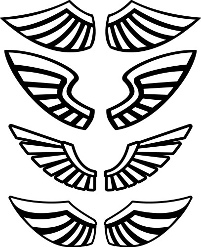 Wings set Royalty Free Vector Image - VectorStock