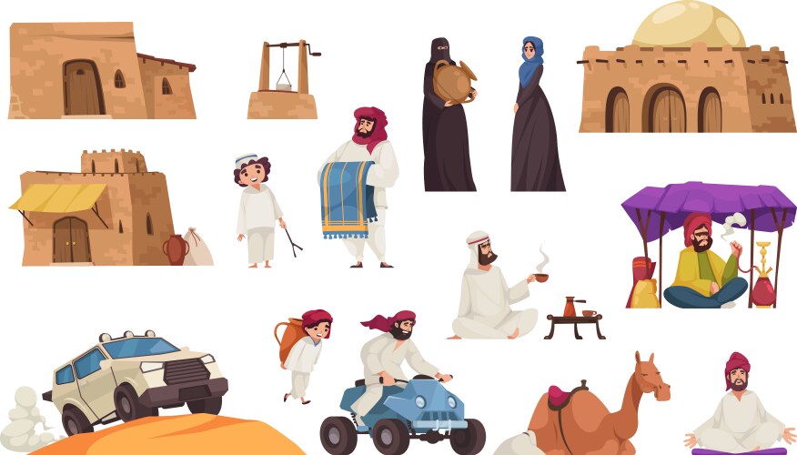 Cartoon jew characters set Royalty Free Vector Image