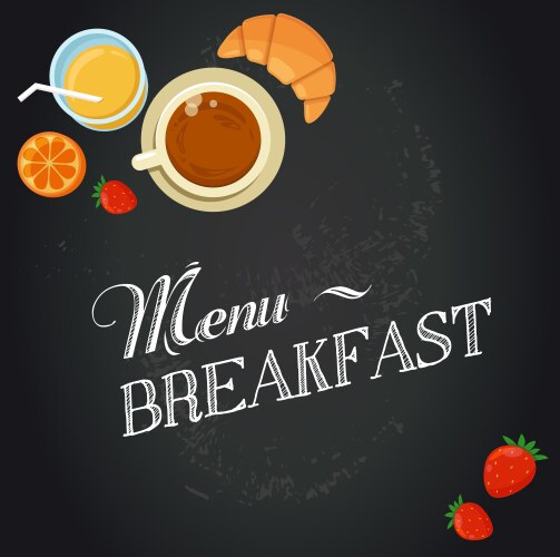 Breakfast poster Royalty Free Vector Image - VectorStock