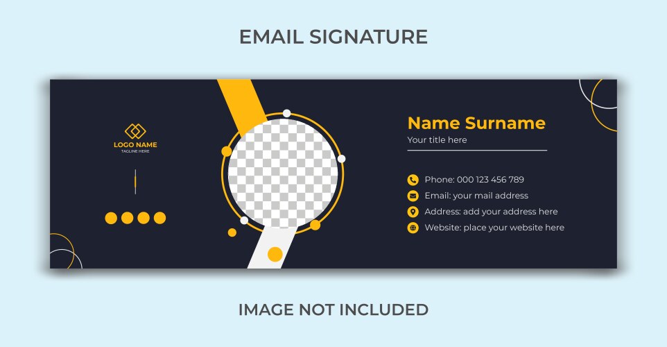Email signature template or cover banner design Vector Image