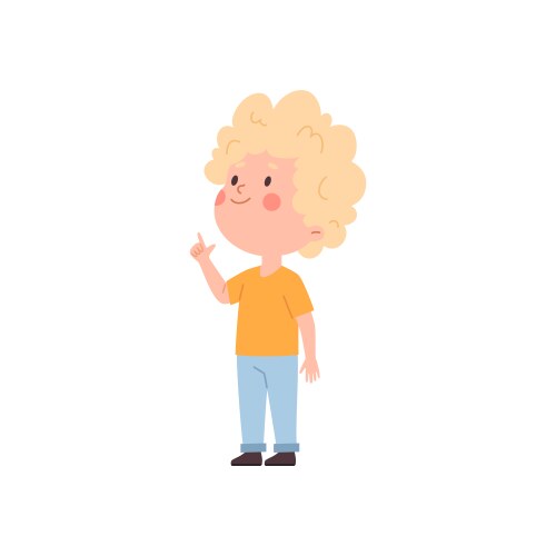 Little Boy Pointing Up Vector Images (over 140)