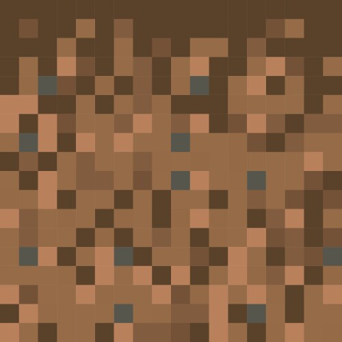 Pixel minecraft style land block background Vector Image