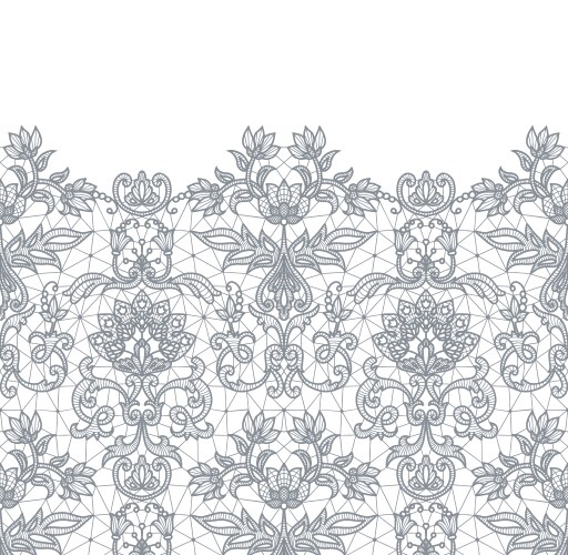 Seamless lace border Royalty Free Vector Image