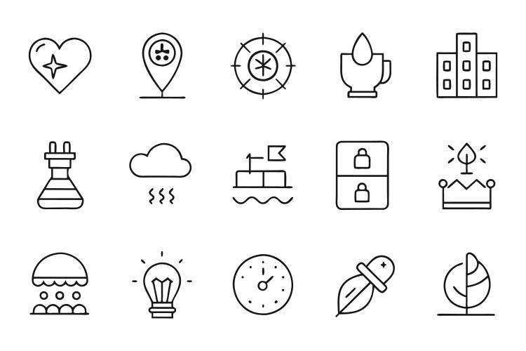 Outline Nut And Seeds Editable Stroke Royalty Free Vector