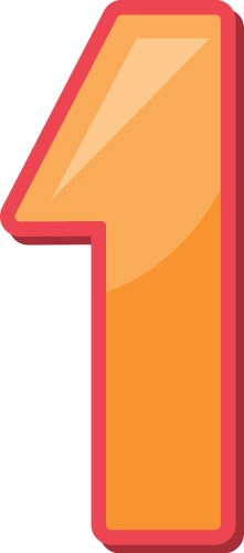 Numer one number Royalty Free Vector Image - VectorStock